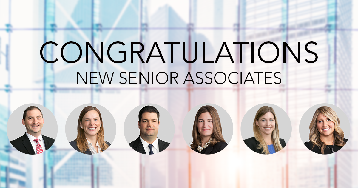 Six attorneys promoted to senior associate