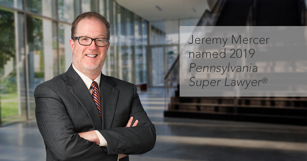 Mercer recognized by Pennsylvania Super Lawyers 2019®