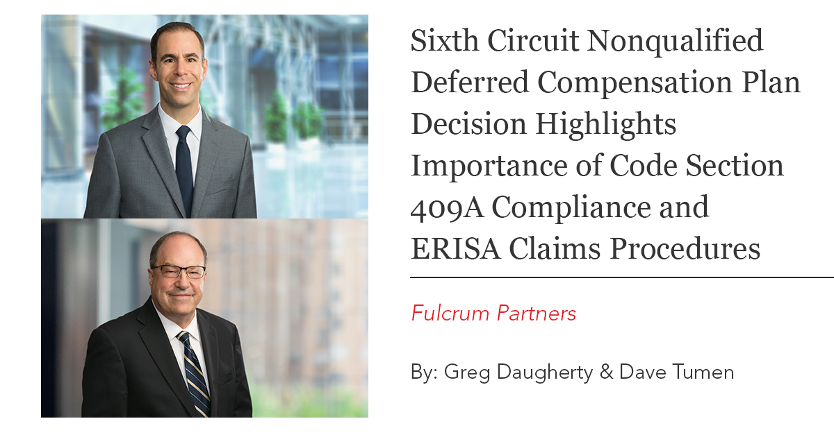 Fulcrum Partners newsletter republishes Porter Wright’s blog post ...
