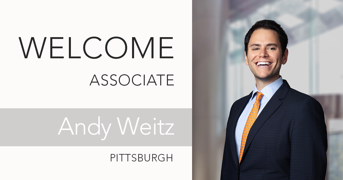 Weitz joins as associate in Pittsburgh office