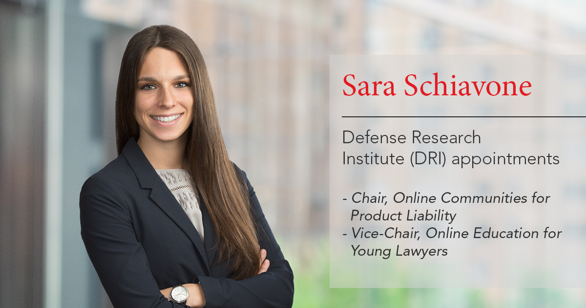 Schiavone appointed to two new roles at the Defense Research Institute