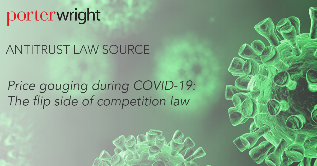 Price gouging during COVID-19: The flip side of competition law