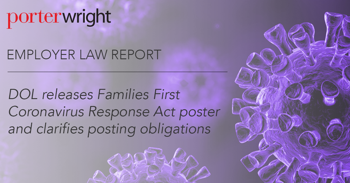 DOL releases Families First Coronavirus Response Act poster and ...