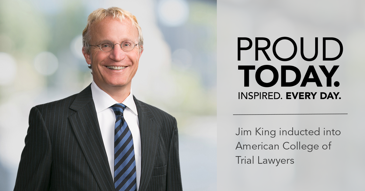 King inducted into American College of Trial Lawyers | James A. King