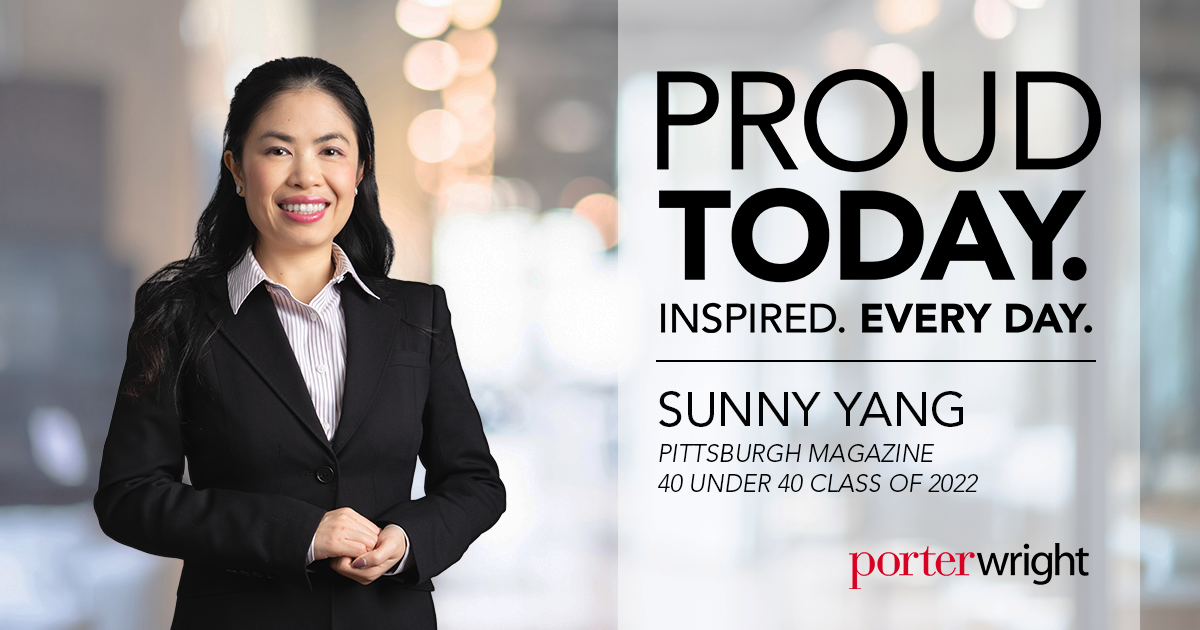 Sunny Yang honored among 40 Under 40 in Pittsburgh