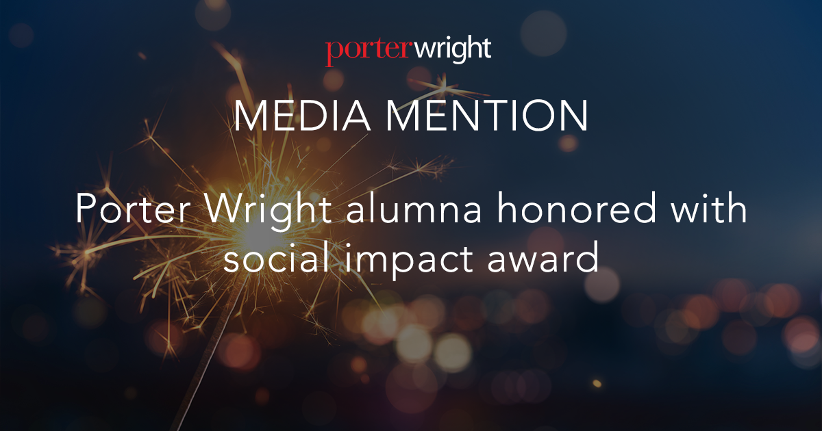 Porter Wright alumna honored with social impact award