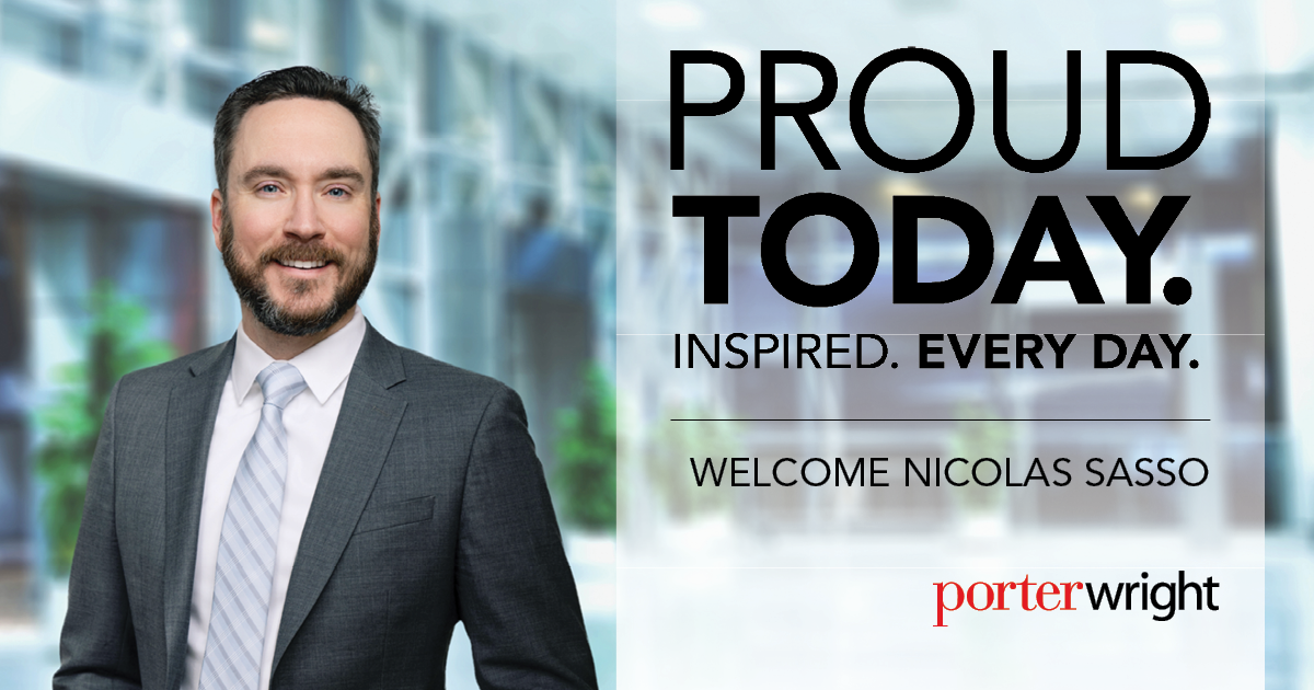Porter Wright welcomes Nicolas Sasso in Pittsburgh