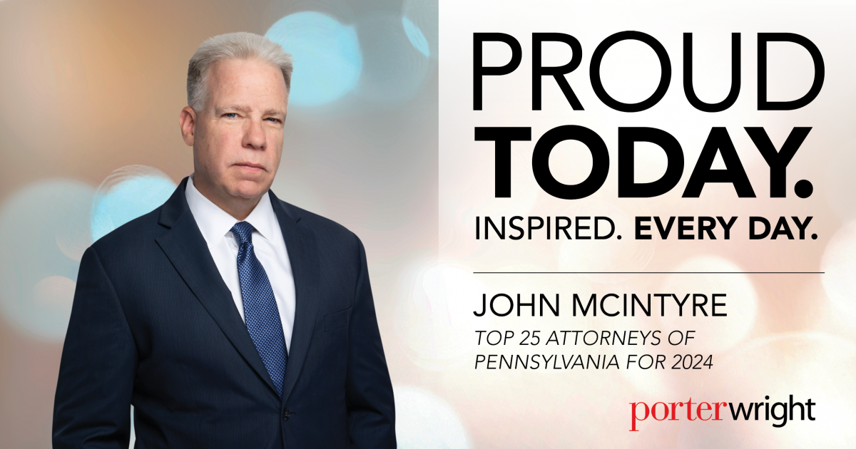 John McIntyre named to Attorney Intel’s Top 25 Attorneys of Pennsylvania for 2024