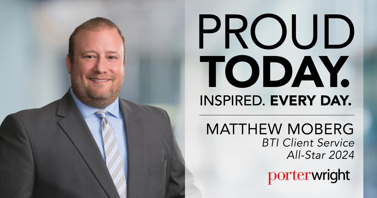 Matthew Moberg honored as BTI Client Service All-Star
