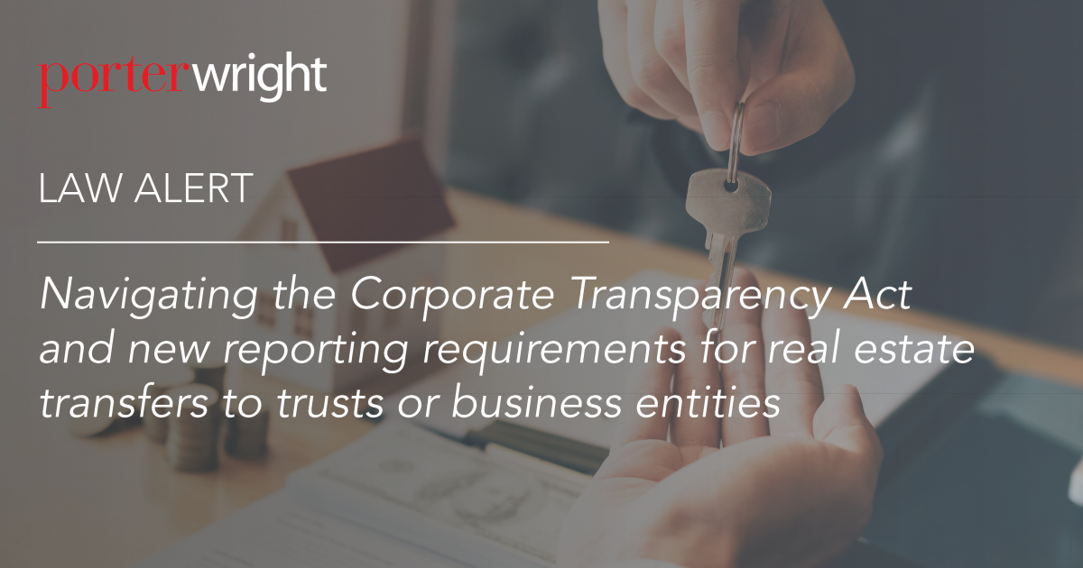 Navigating the Corporate Transparency Act and new reporting requirements for real estate ...