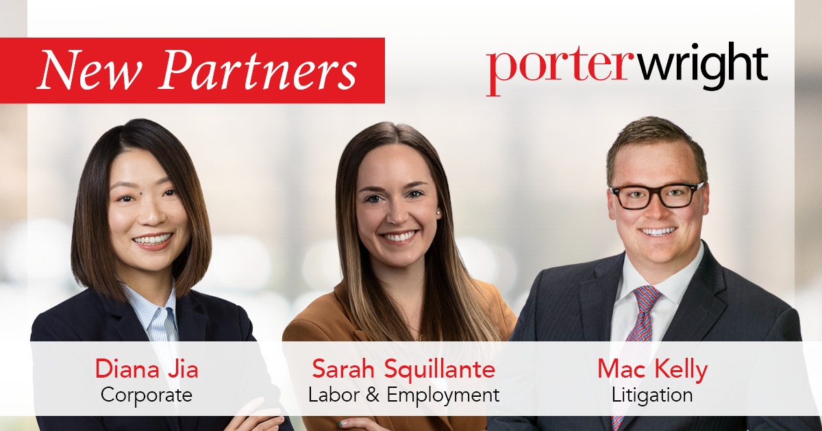 Porter Wright announces three new partners
